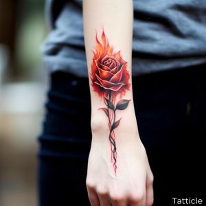 Burning Rose Tattoo Meaning and Symbolism - Tatticle