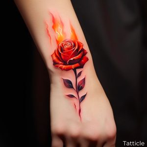 Burning Rose Tattoo Meaning and Symbolism - Tatticle