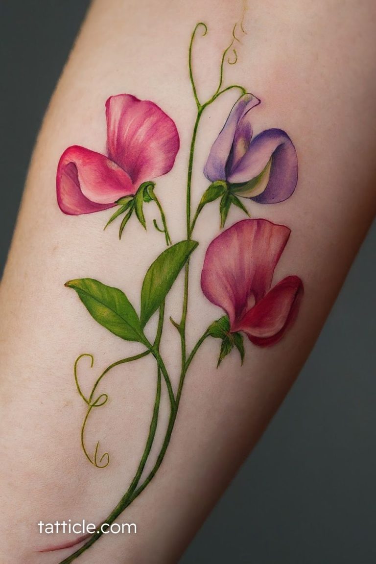 Sweet Pea Tattoo Meaning: Top Ideas That Will Blow Your Mind - Tatticle