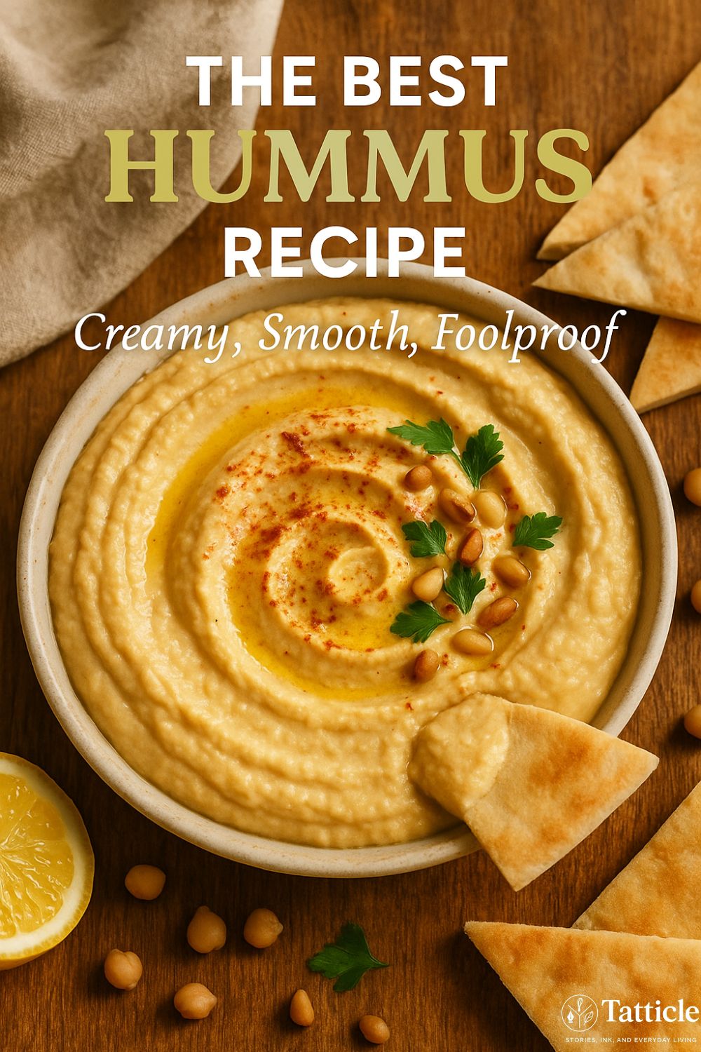 The Best Hummus Recipe: Creamy, Smooth, Foolproof - Tatticle
