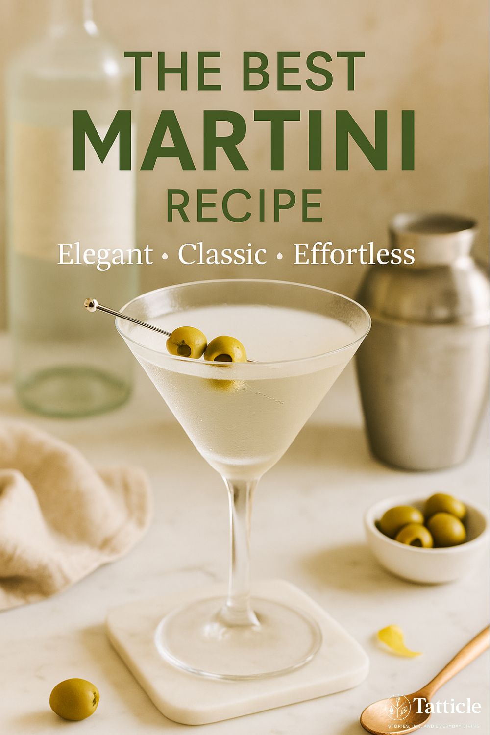 The Best Martini Recipe: Classic, Smooth, and Foolproof - Tatticle